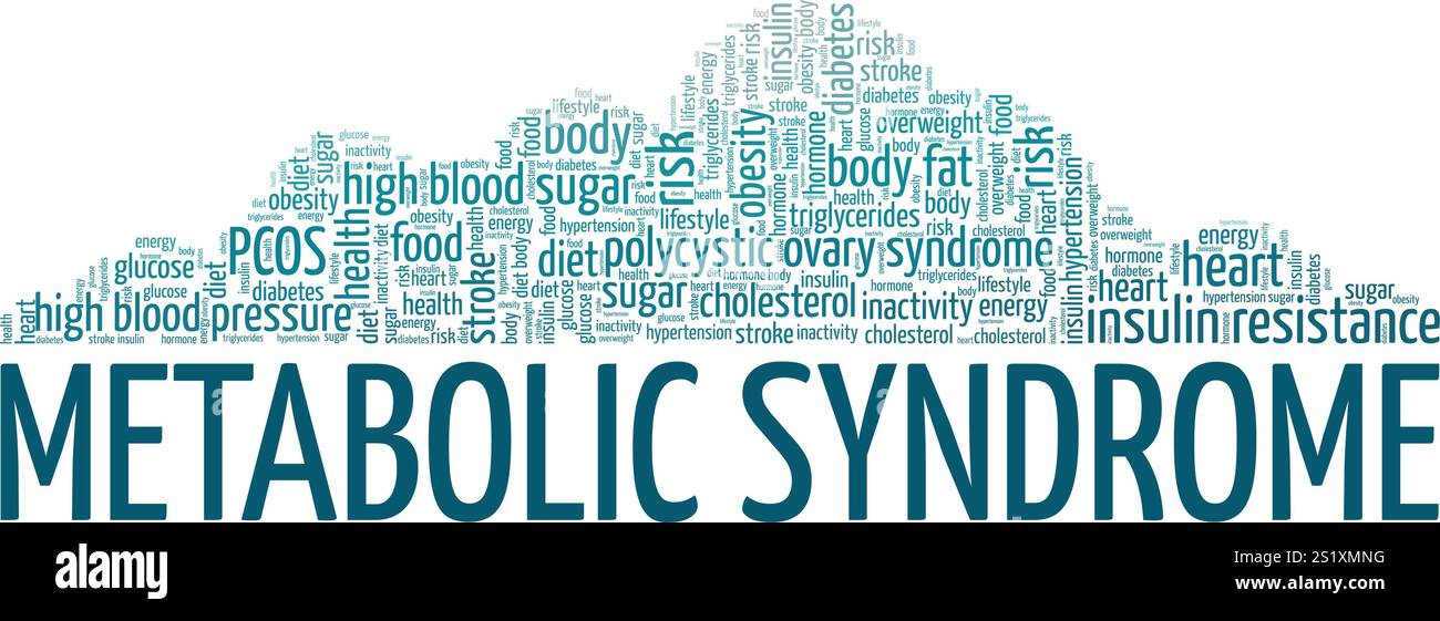 Metabolic Syndrome word cloud conceptual design isolated on white ...
