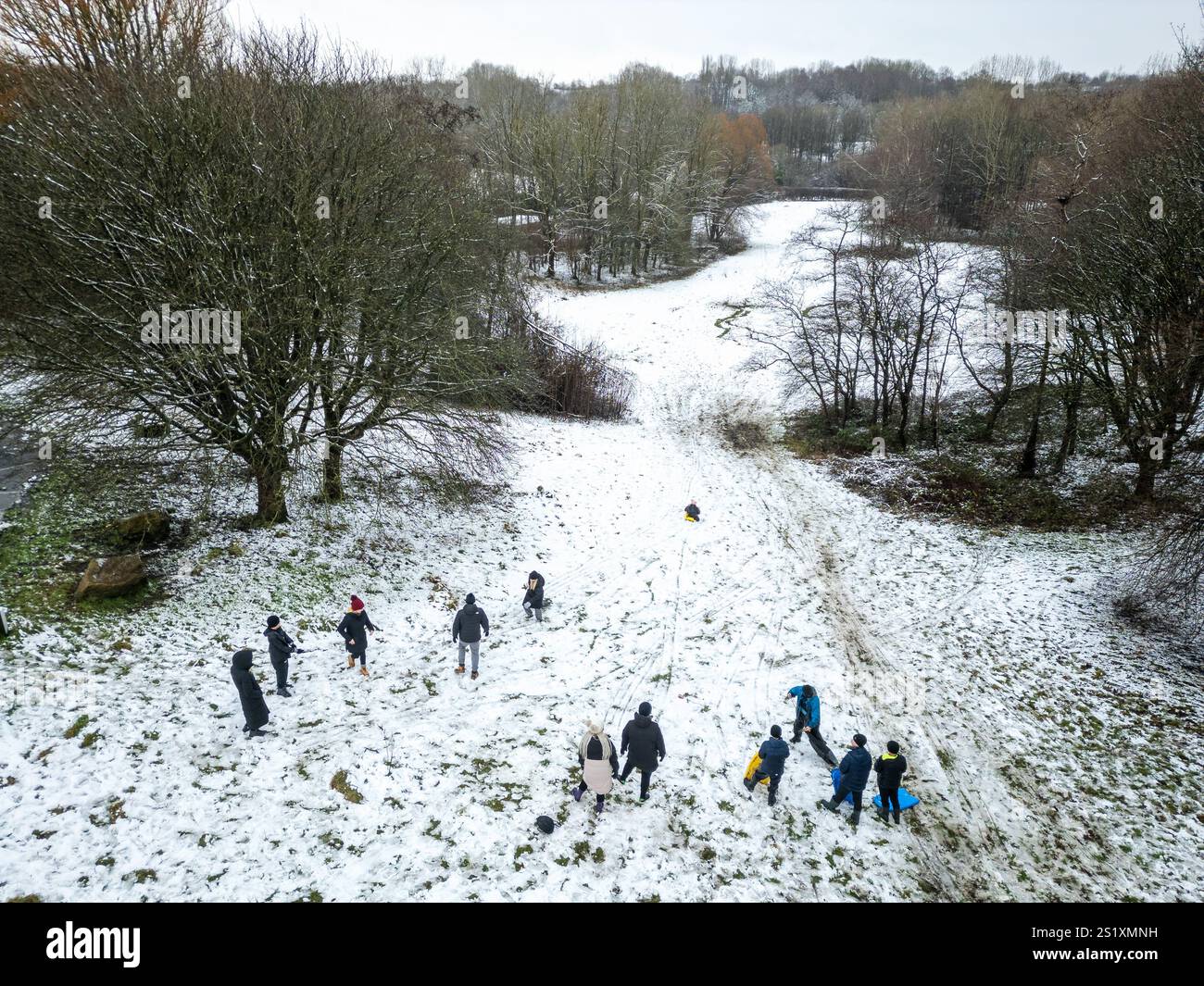 Bolton, UK. 19th January 2025. Residents in Bolton, Lanacshire, awoke ...