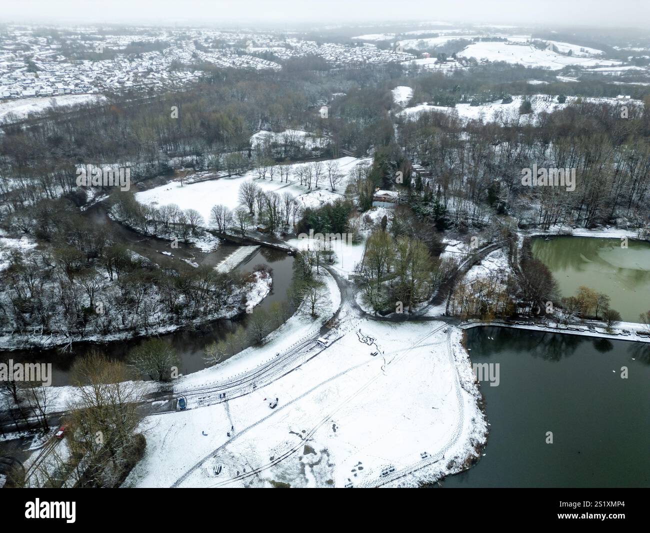 Bolton, UK. 19th January 2025. Residents in Bolton, Lanacshire, awoke ...