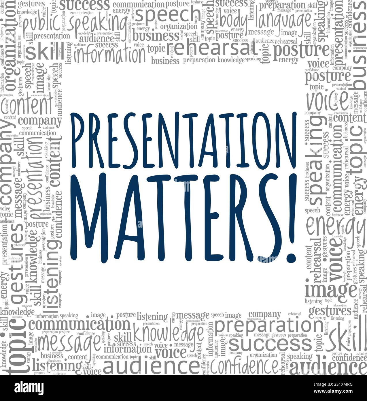 Presentation Matters word cloud conceptual design isolated on white ...