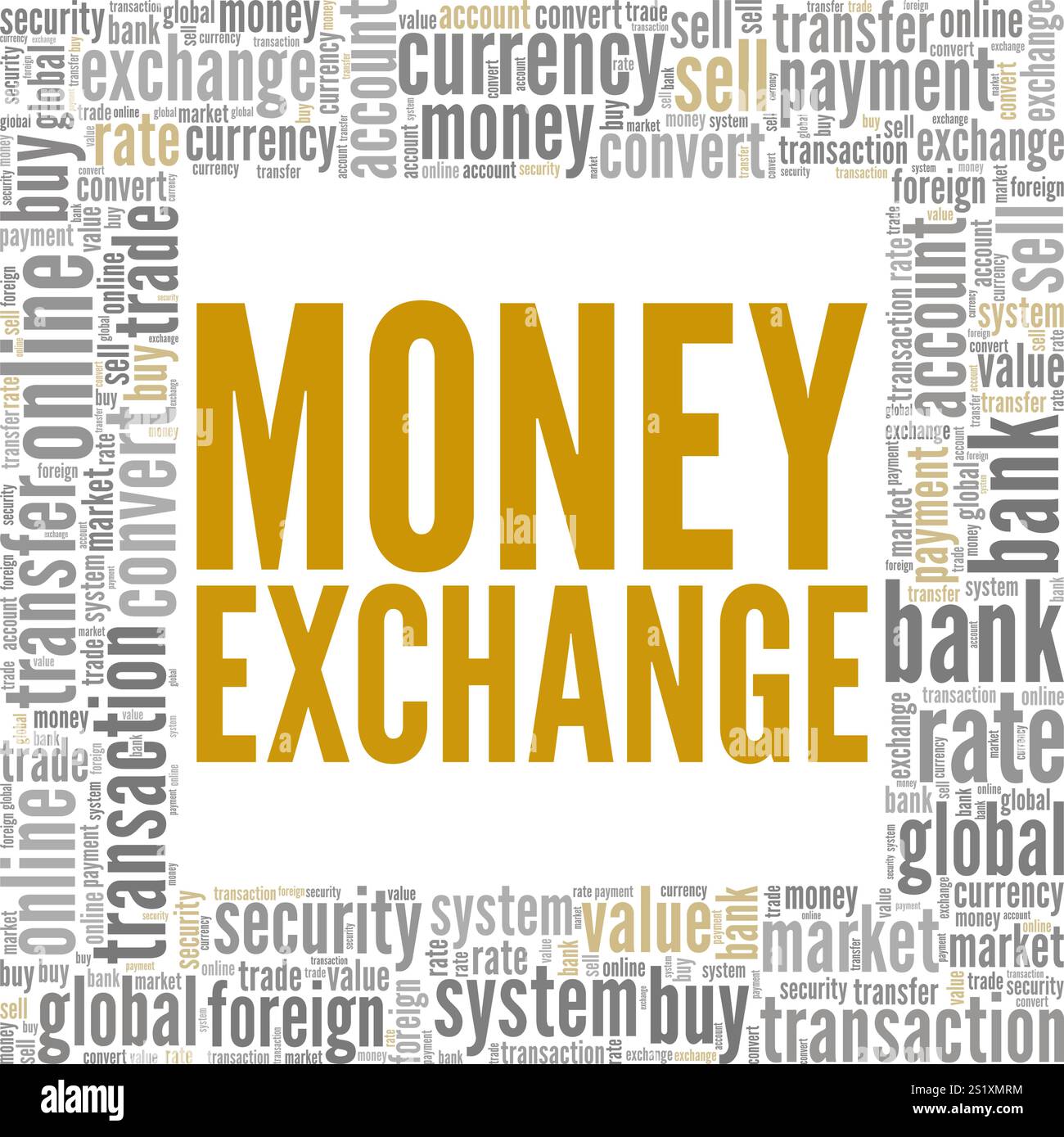 Money Exchange word cloud conceptual design isolated on white ...