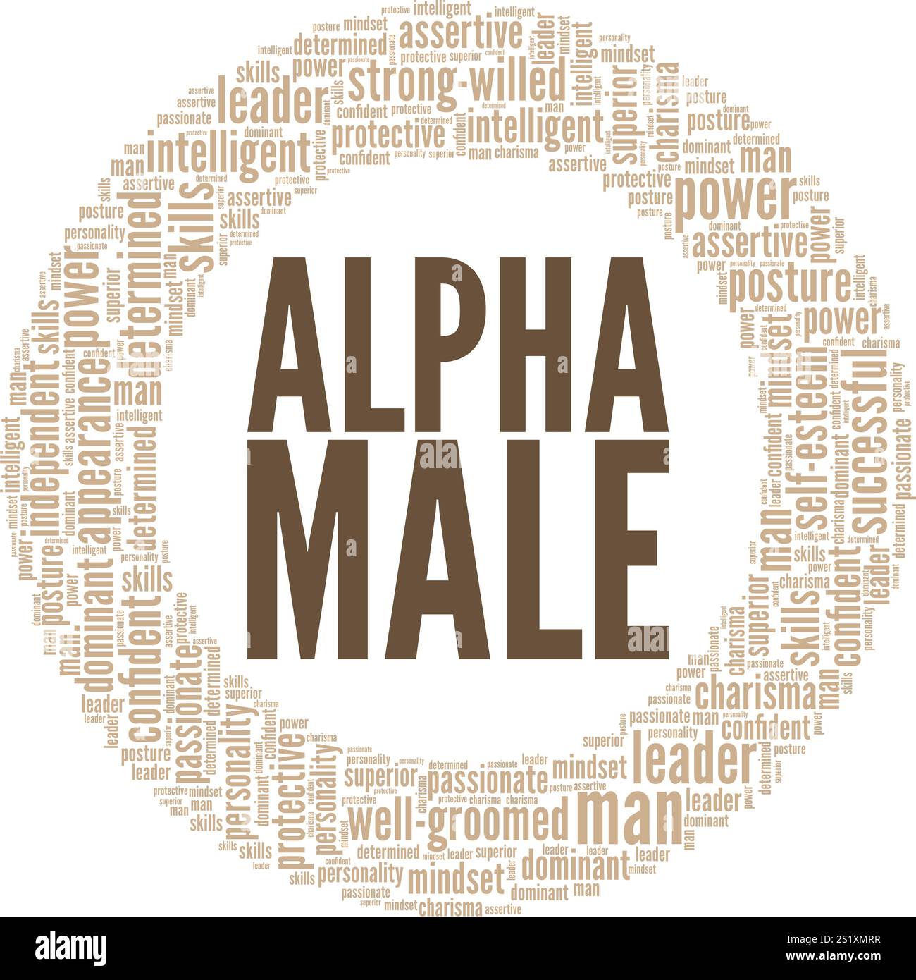Alpha Male word cloud conceptual design isolated on white background ...