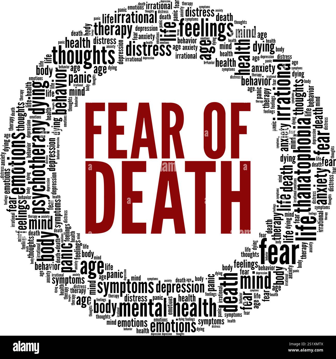Fear of Death word cloud conceptual design isolated on white background Stock Vector Image & Art ...