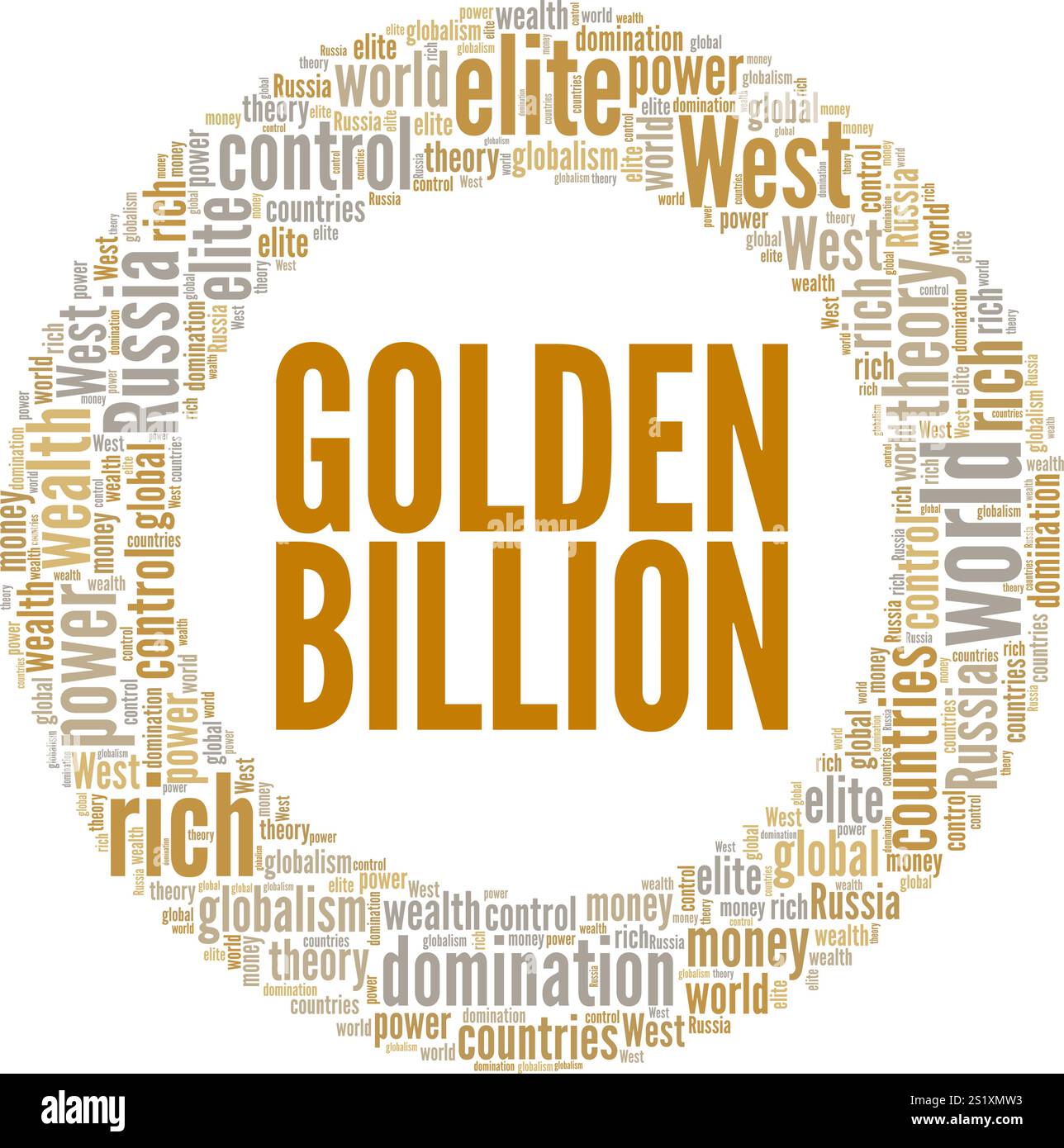 Golden Billion word cloud conceptual design isolated on white background Stock Vector Image ...