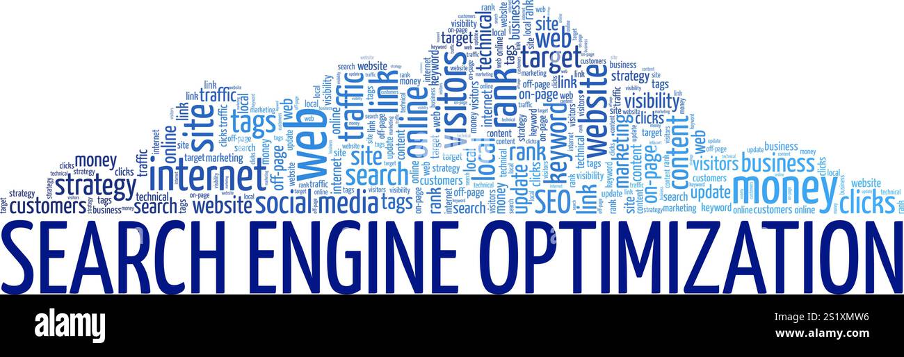 SEO - Search Engine Optimization word cloud conceptual design isolated ...