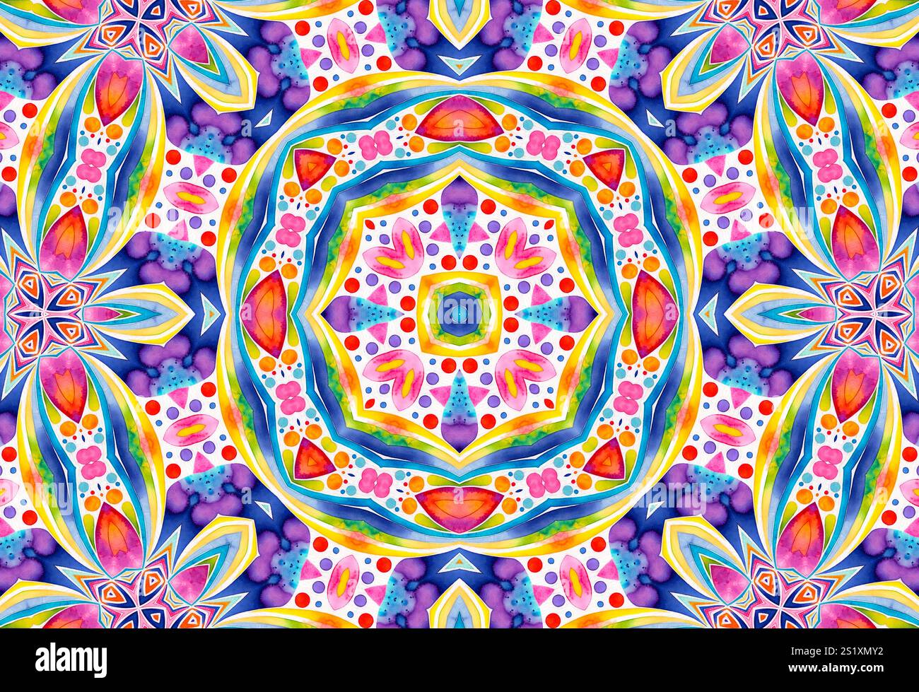 White background with bright colorful watercolor shapes, abstract ...