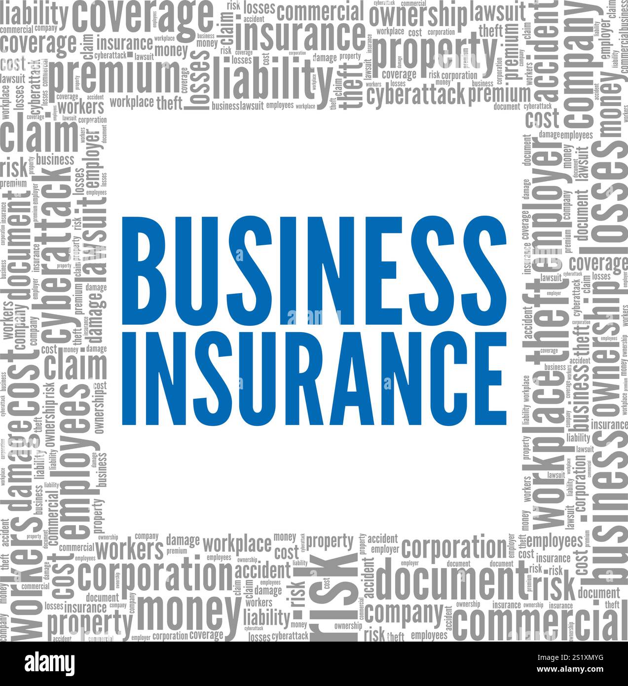 Business Insurance word cloud conceptual design isolated on white ...
