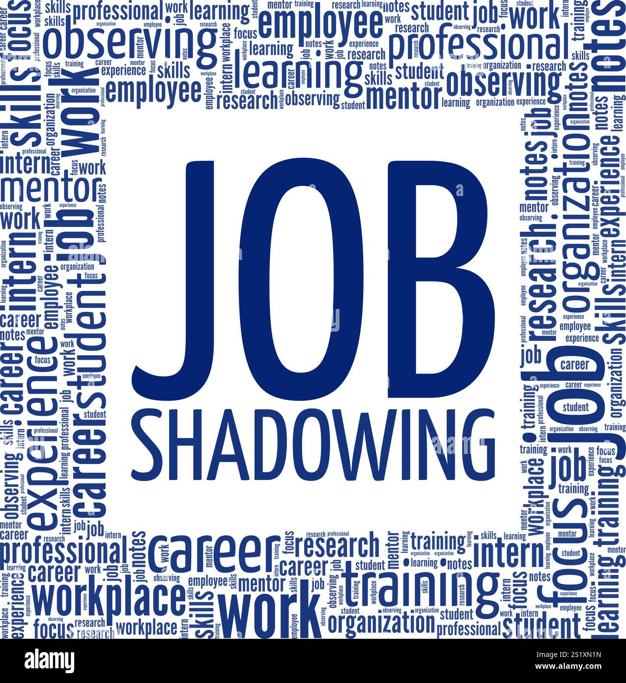 Job Shadowing word cloud conceptual design isolated on white background ...