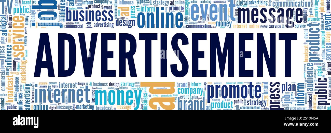 Ad - Advertisement word cloud conceptual design isolated on white ...