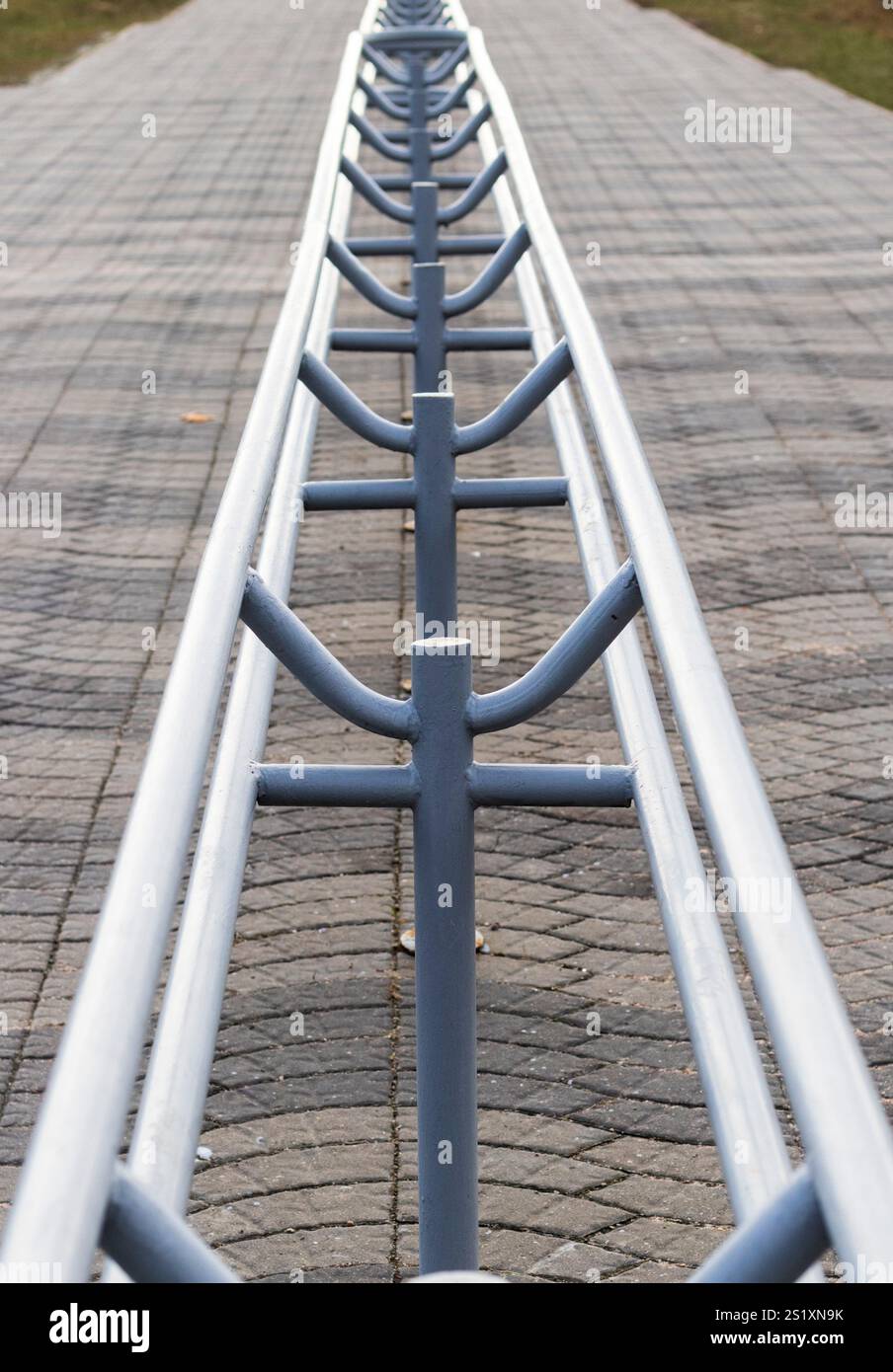 Close up shot of the metal railing outdoor Stock Photo - Alamy