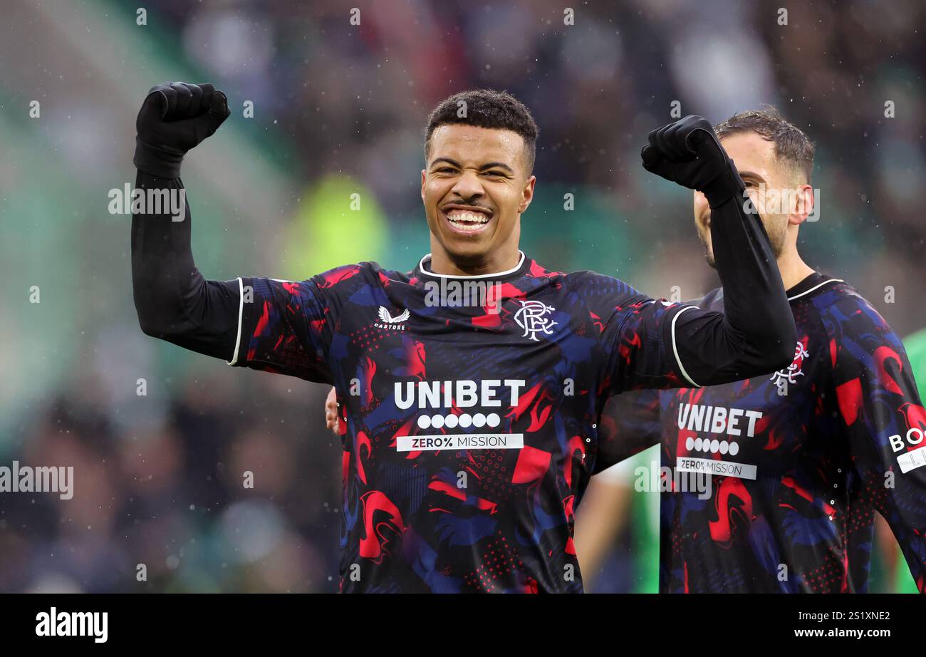 Rangers' Hamza Igamane celebrates scoring their side's second goal of ...