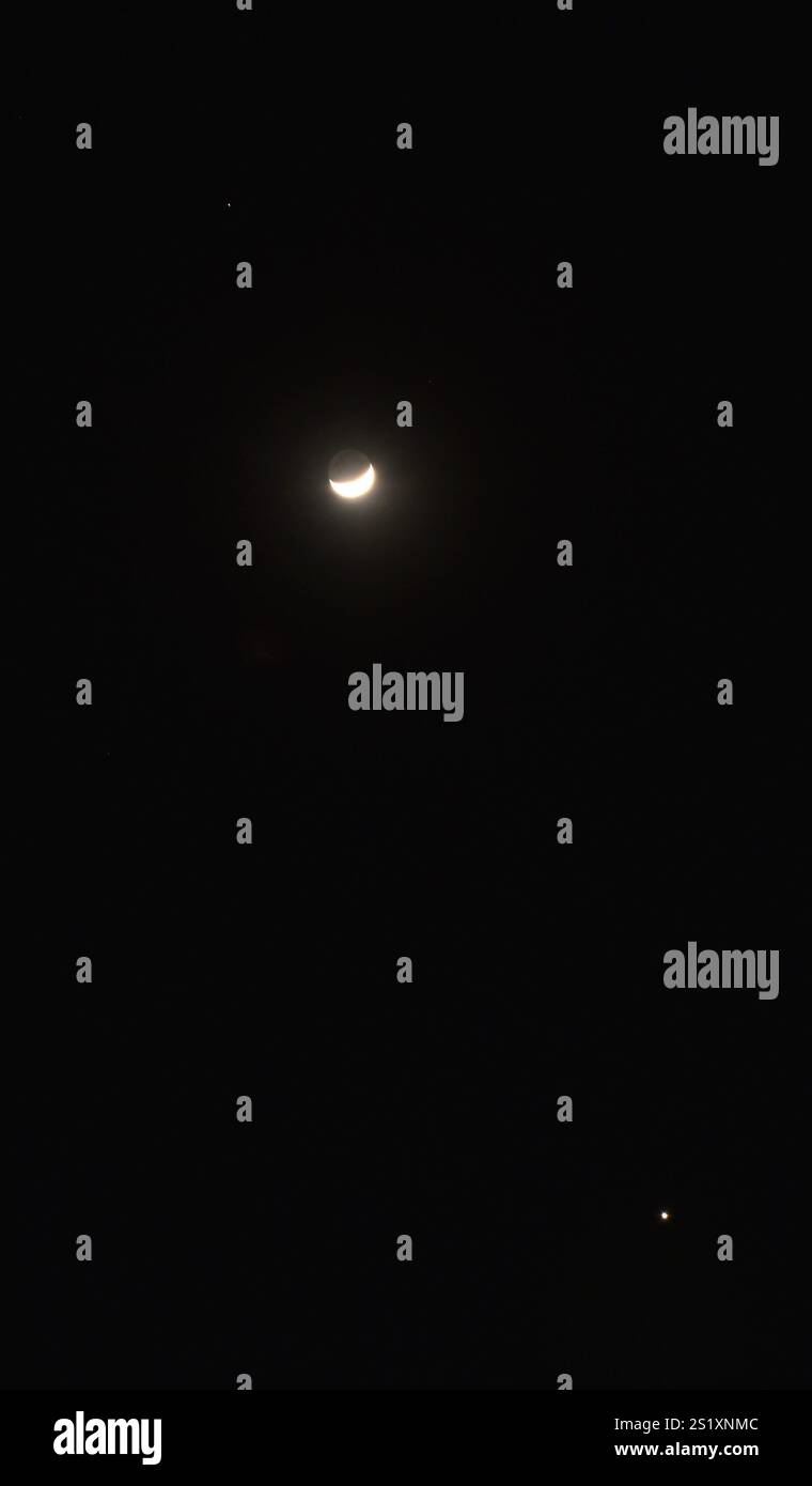 Saturn on night sky orange hi-res stock photography and images - Alamy