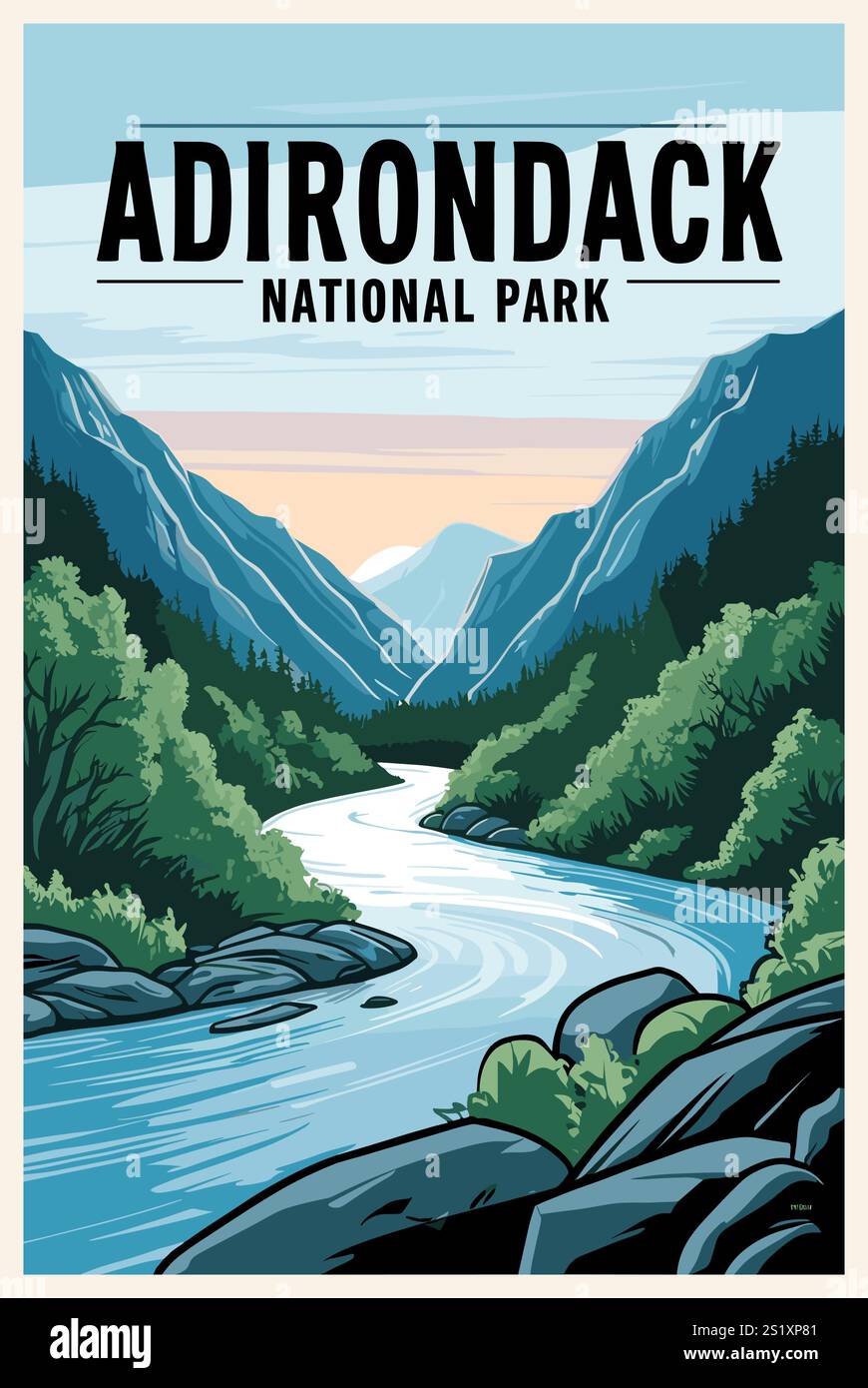 Adirondack park forest Stock Vector Images - Alamy