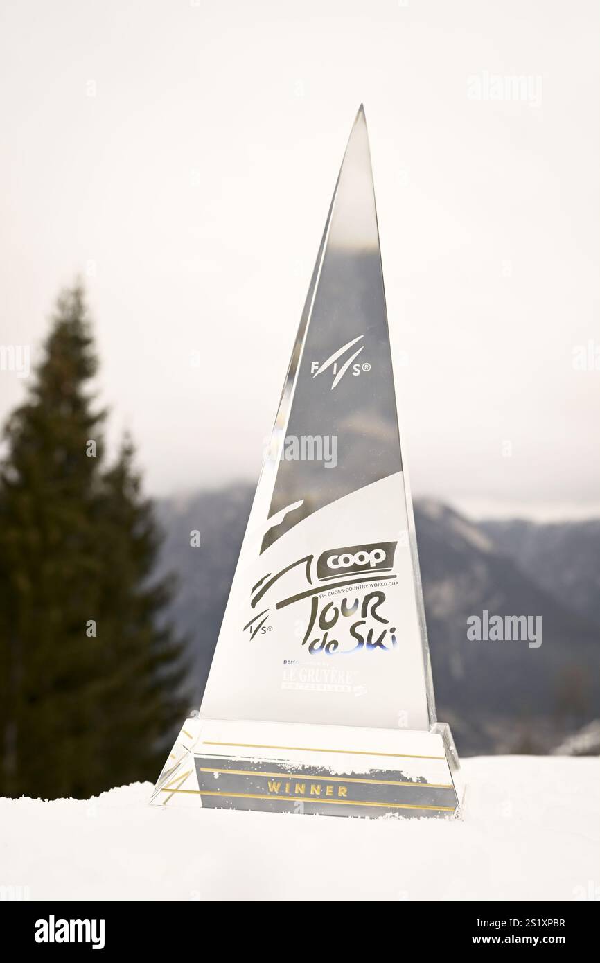 Tour de Ski trophy pictured before Alpe Cermis final climb competition ...