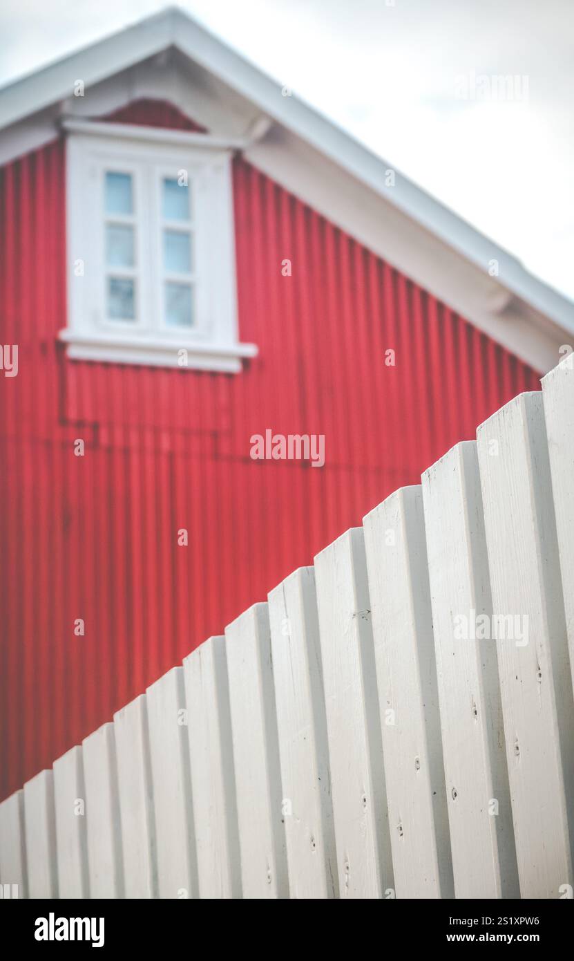 A Traditional Red Corrugated Iron Home In Iceland Stock Photo - Alamy