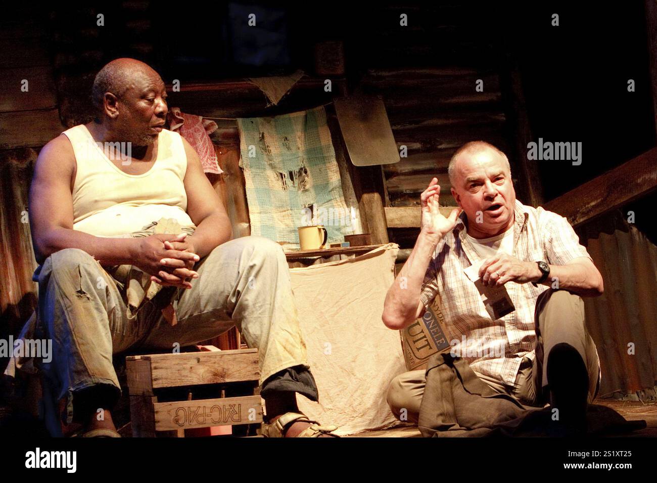 l-r: Owen Sejake (the grave digger), Sean Taylor (the train driver) in ...