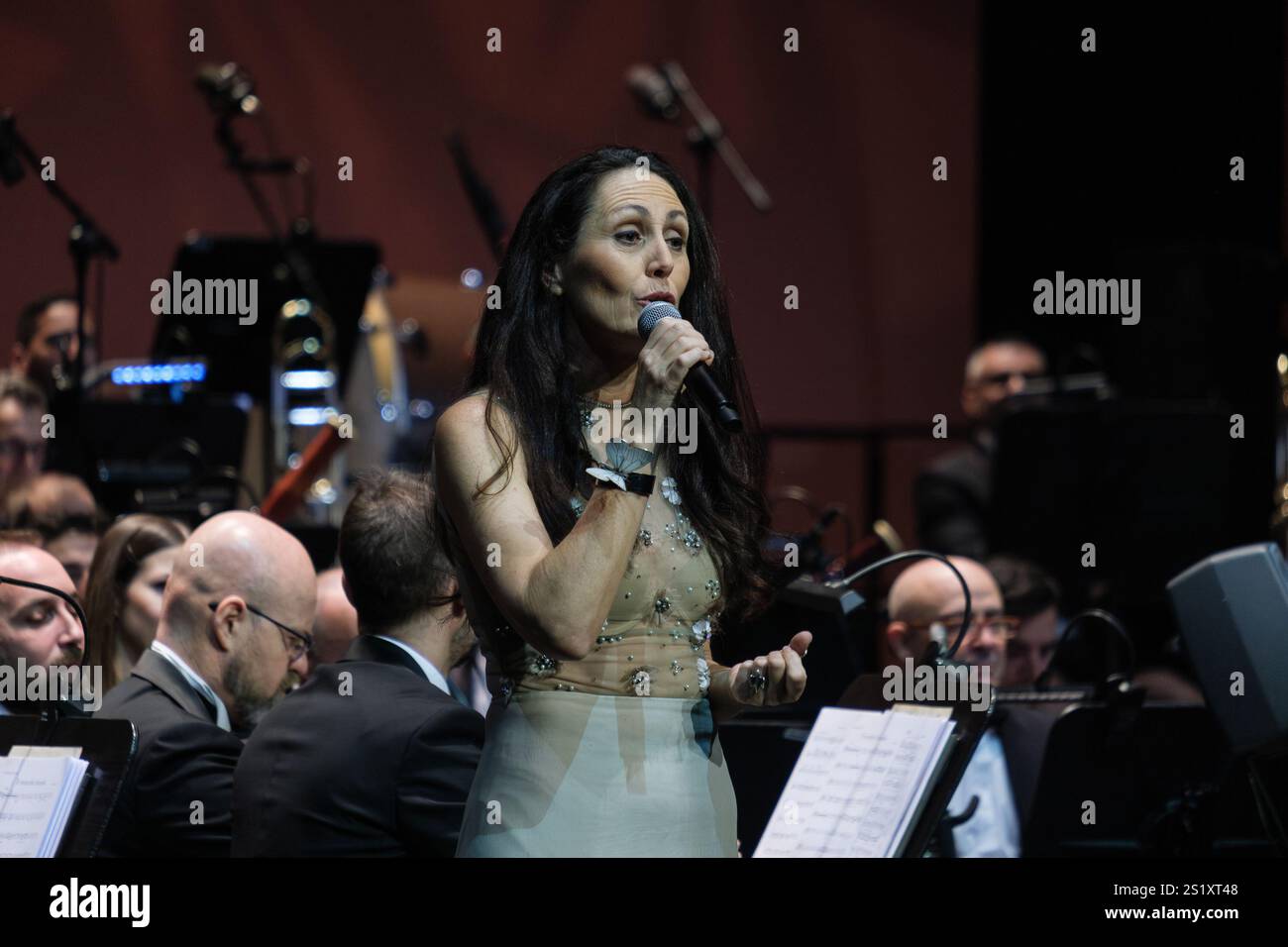 Spanish singer Clara Montes performs at Christmas concert at Madrid's ...