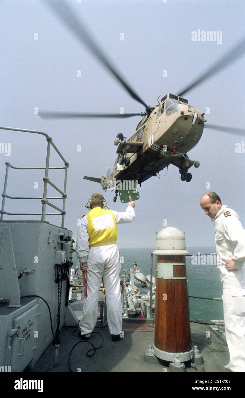 First Gulf War: 20th March 1991 An aircraft handling officer guides an ...