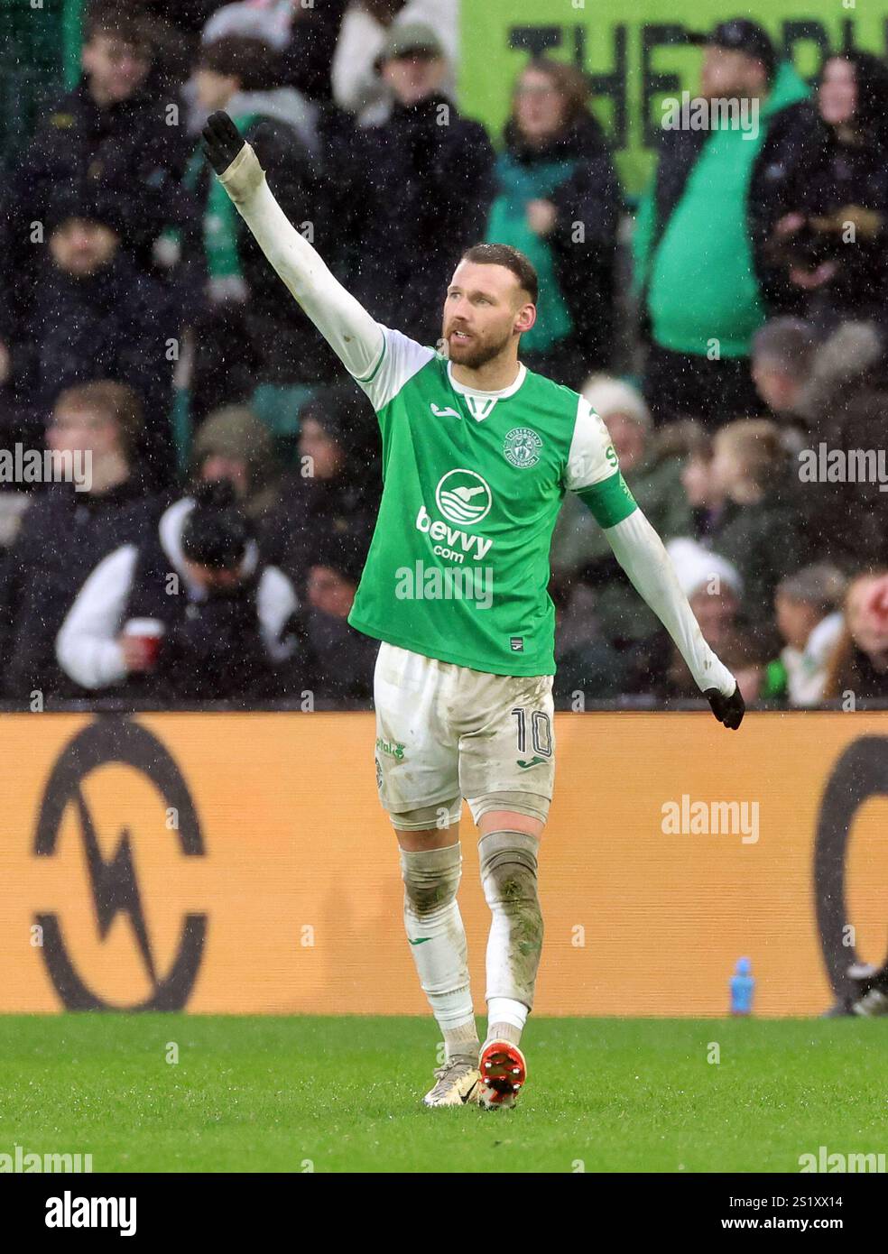 Hibernian's Martin Boyle celebrates scoring their side's second goal of ...