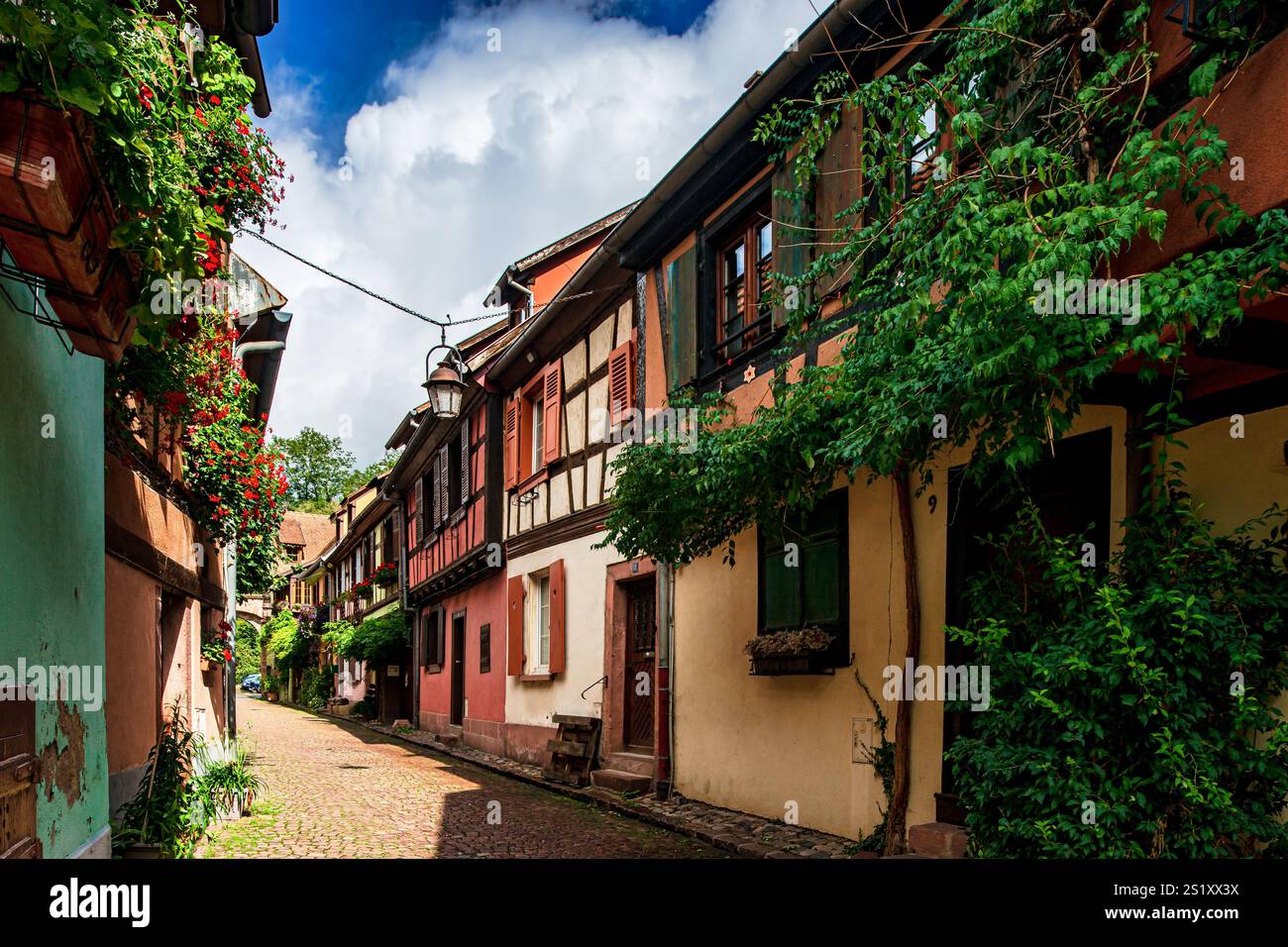 The beautiful old town of Kaysersberg in Alsace. One of the most ...