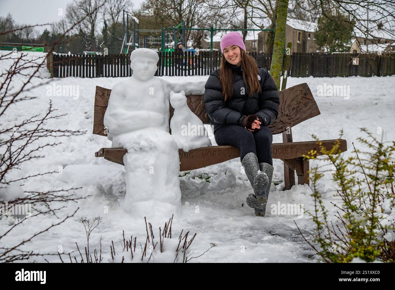 Chipping, Preston, Lancashire, UK. 5th Jan, 2025. Local resident Seren ...
