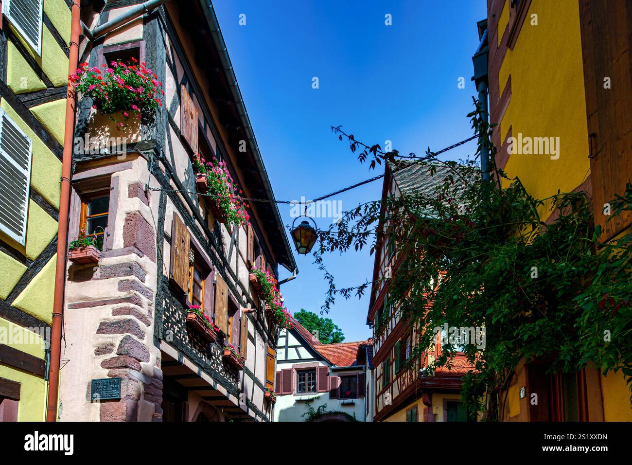 The beautiful old town of Kaysersberg in Alsace. One of the most ...