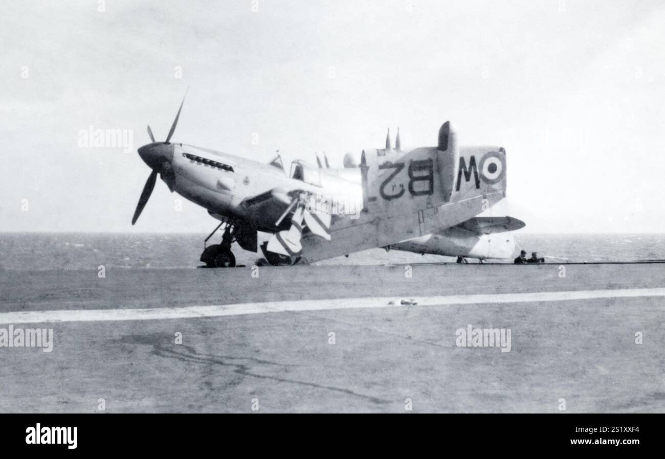 A Fairey Firefly AS Mk 6 on the deck of HMS Vengeance, c. 1949-1952 ...