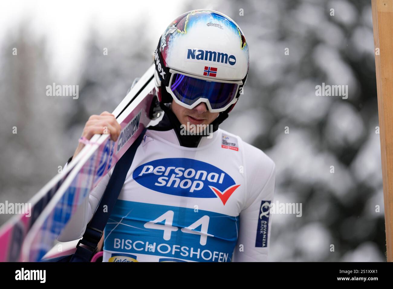 Halvor Egner Granerud, of Norway, arrives for his training jump at the ...