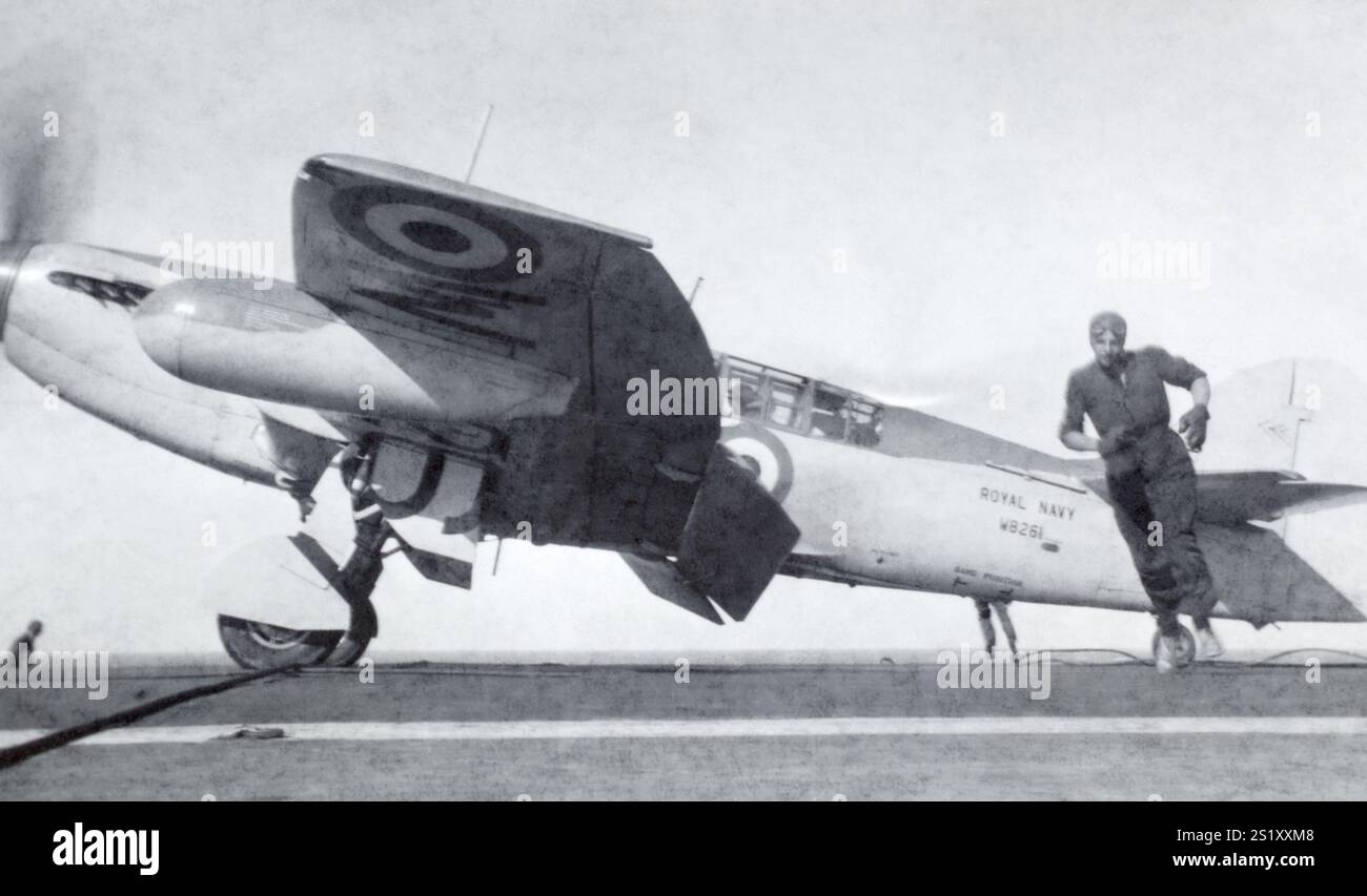 A Fairey Firefly AS Mk 6 on the deck of HMS Vengeance, c. 1949-1952 ...