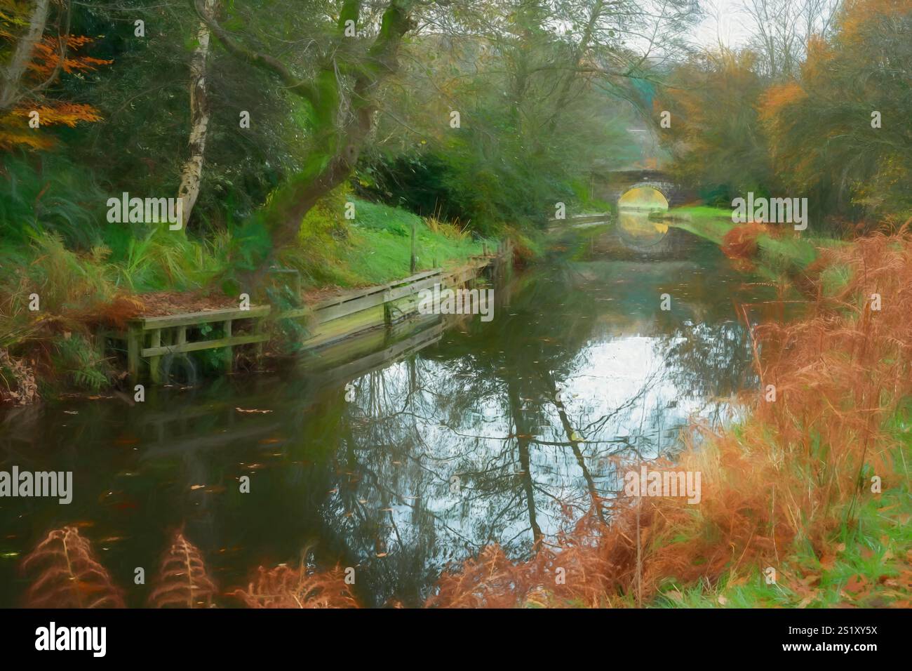 Digital illustration of bridge 5 of the Leek branch of the Caldon canal ...