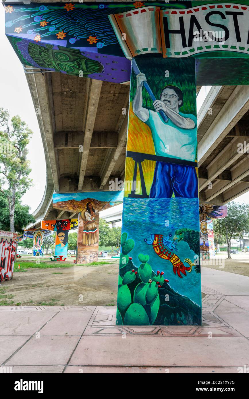 Murals or street art in Chicano Park, Barrio Logan, San Diego ...