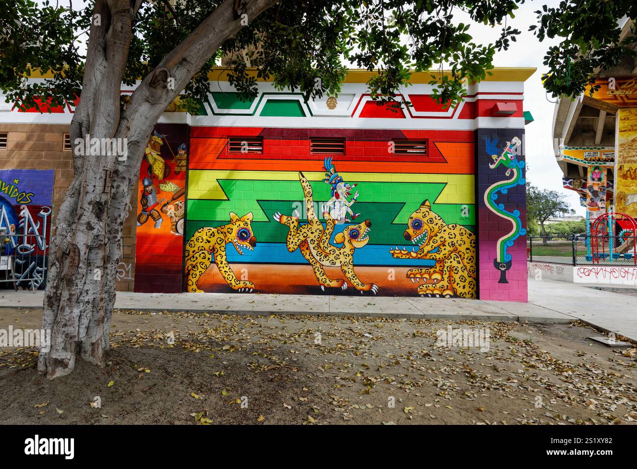 Murals or street art in Chicano Park, Barrio Logan, San Diego ...