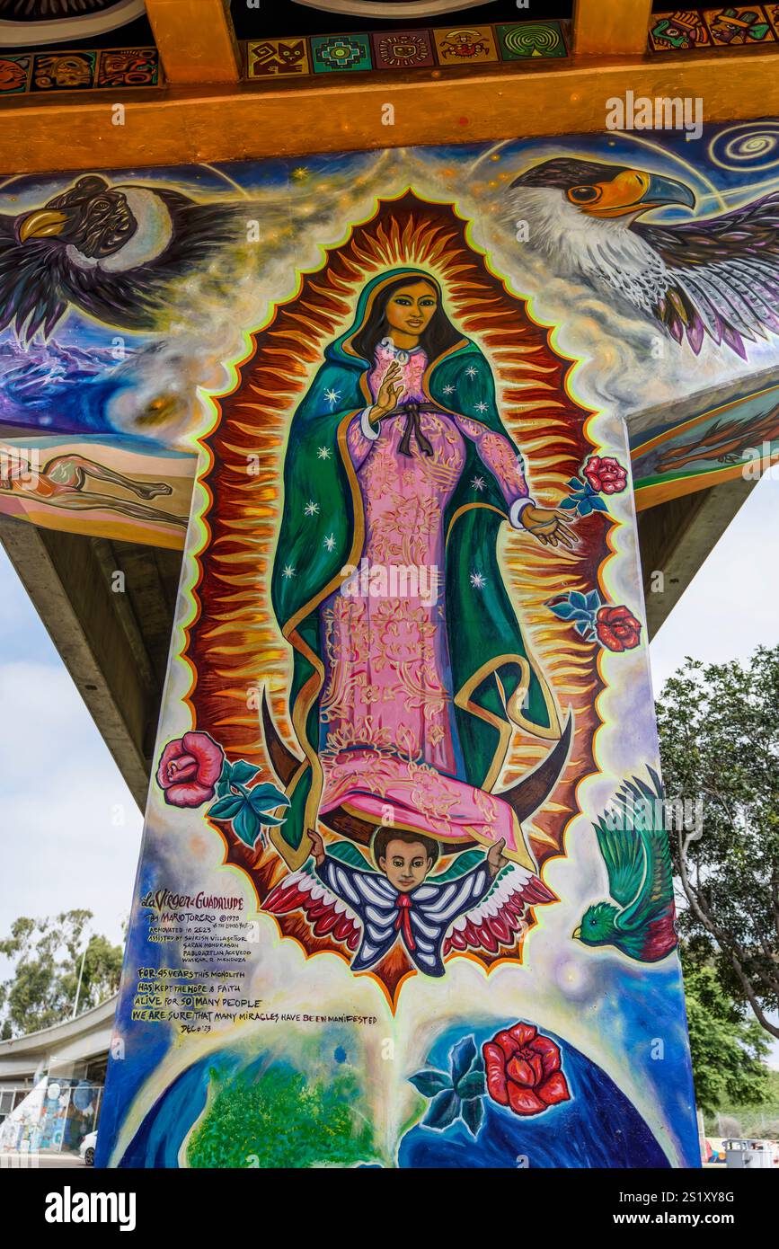 Murals or street art in Chicano Park, Barrio Logan, San Diego ...