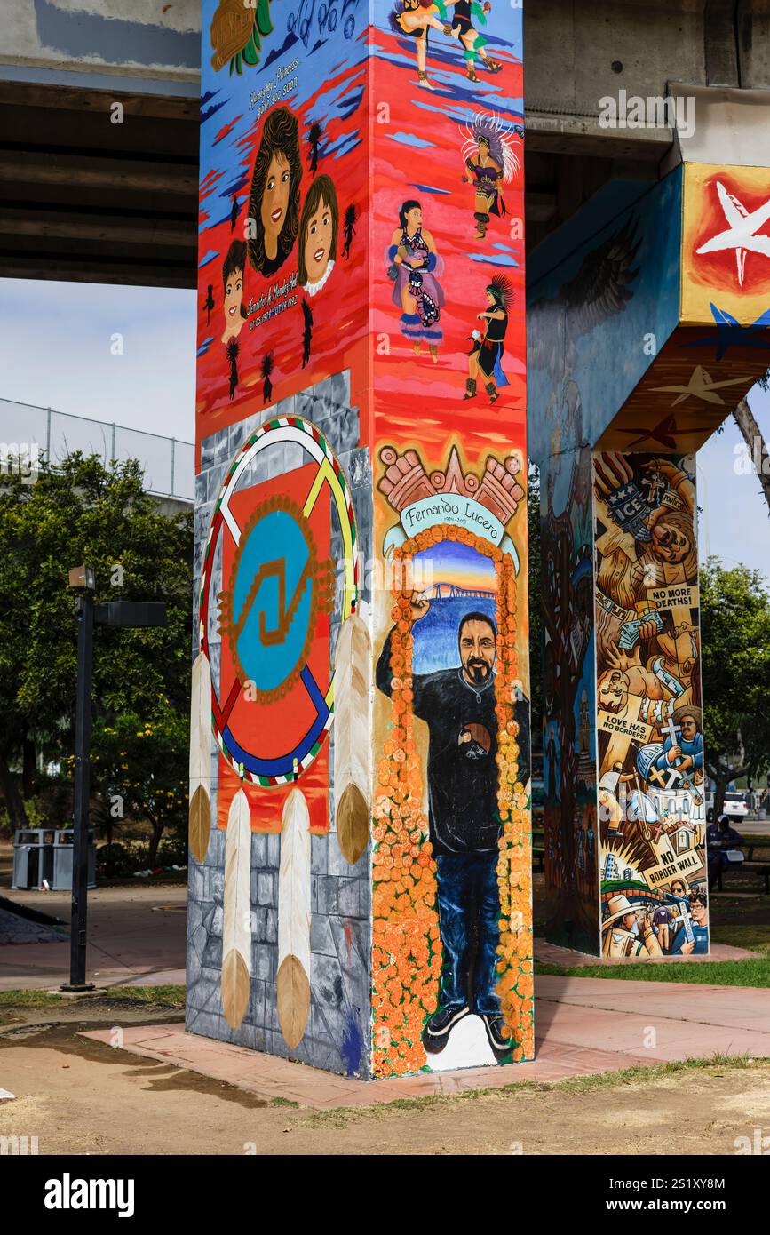 Murals or street art in Chicano Park, Barrio Logan, San Diego ...
