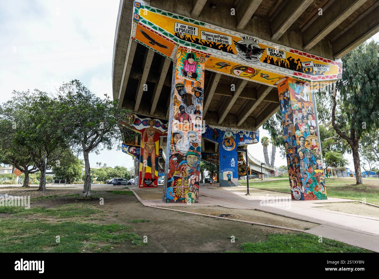 Murals or street art in Chicano Park, Barrio Logan, San Diego ...