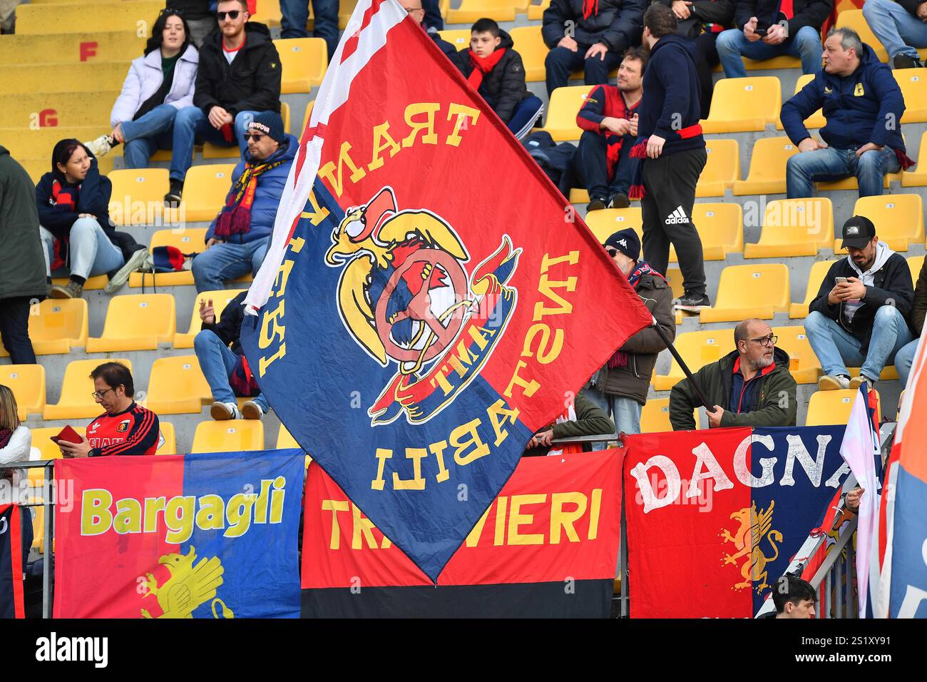Lecce, Italia. 05th Jan, 2025. Genoa FCF fans and supporters during the ...