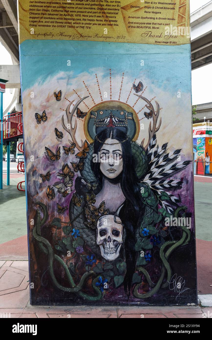 Murals or street art in Chicano Park, Barrio Logan, San Diego ...