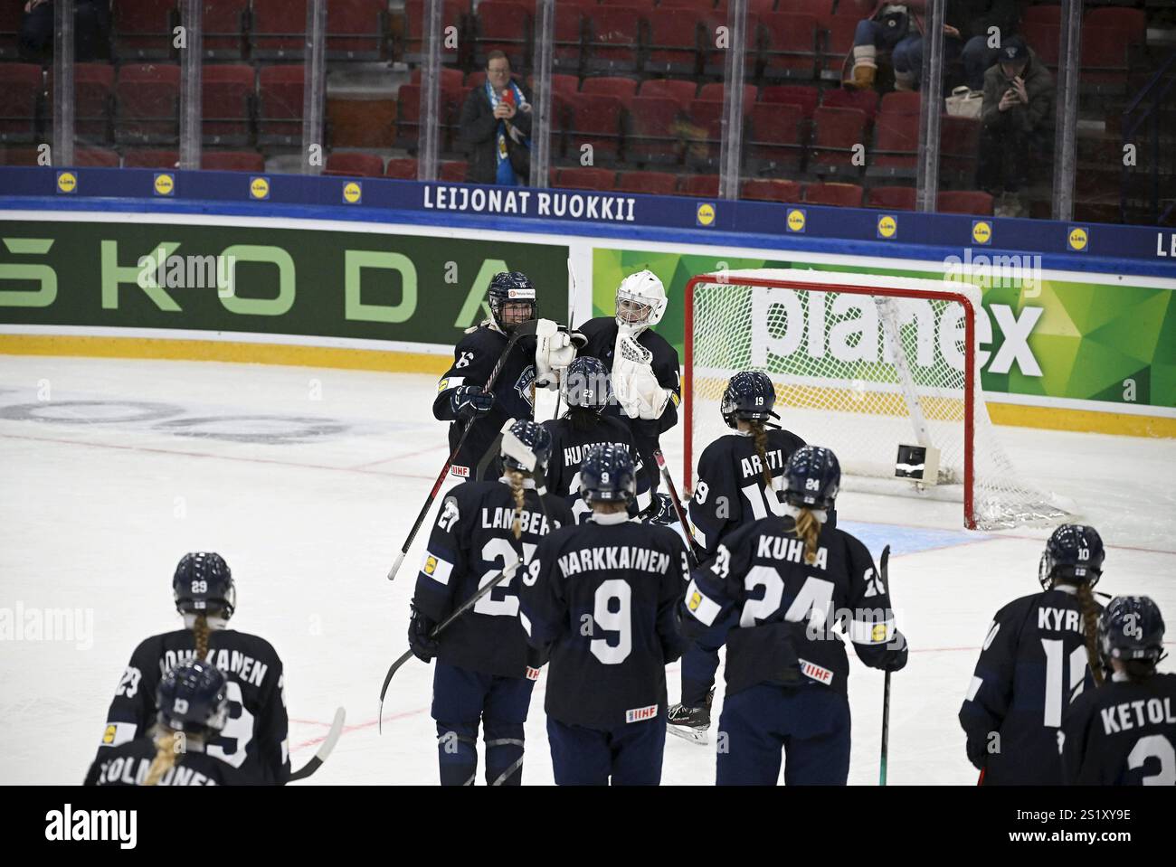 Vantaa, Finland. 05th Jan, 2025. Finnish players gathering around ...