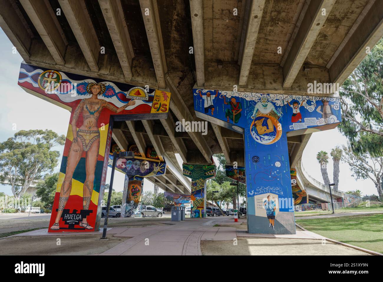 Murals or street art in Chicano Park, Barrio Logan, San Diego ...