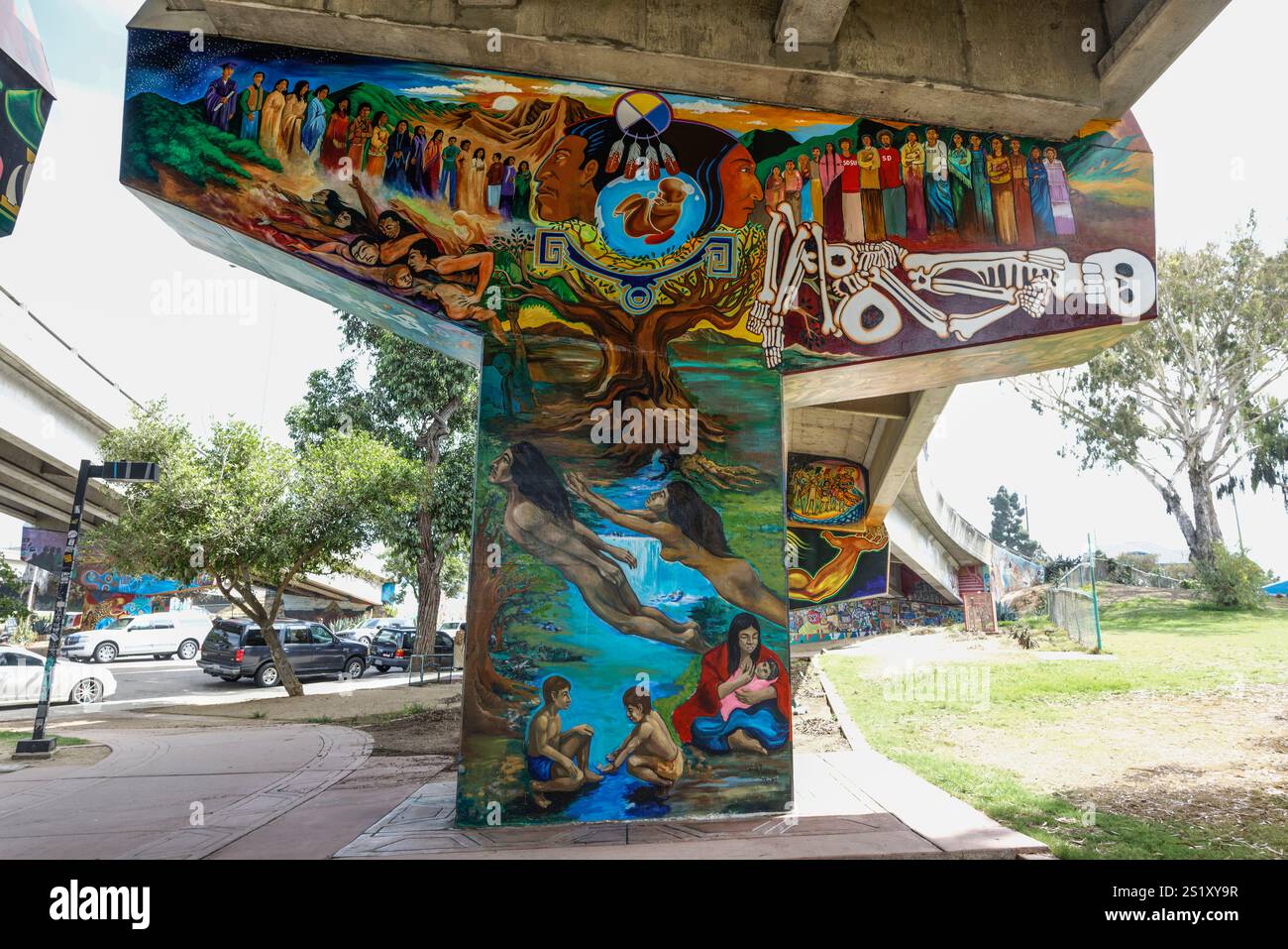 Murals or street art in Chicano Park, Barrio Logan, San Diego ...