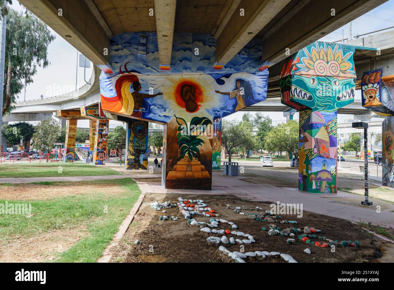 Murals or street art in Chicano Park, Barrio Logan, San Diego ...