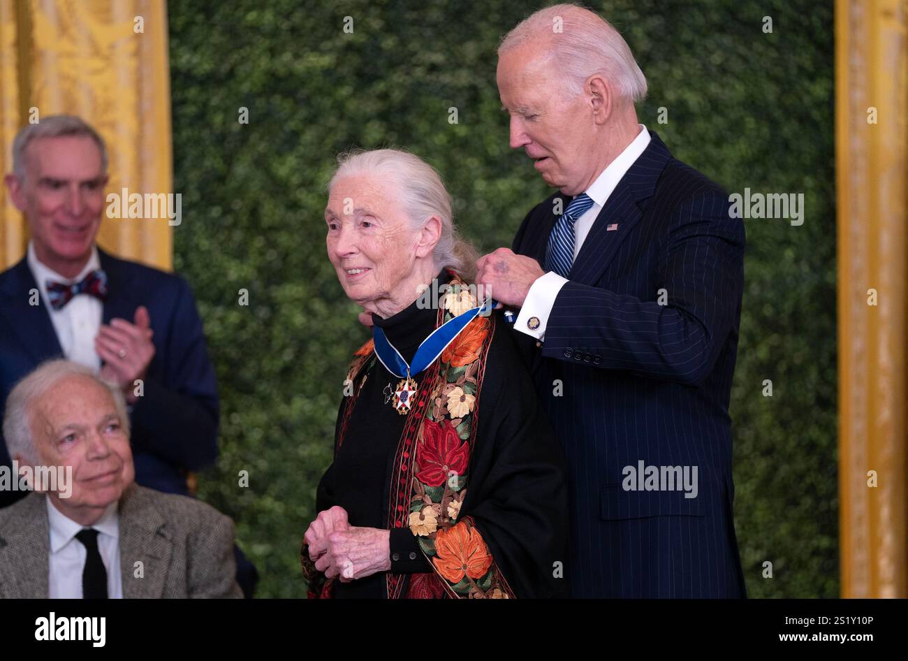 United States President Joe Biden presents ethologist and ...