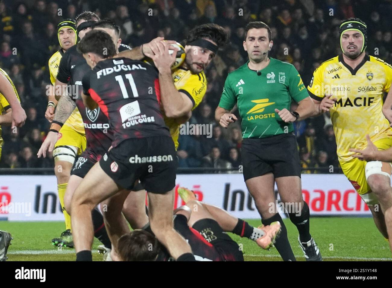 La Rochelle, France. 04th Jan, 2025. 12 Jules Favre, 8 Grégory Alldritt ...