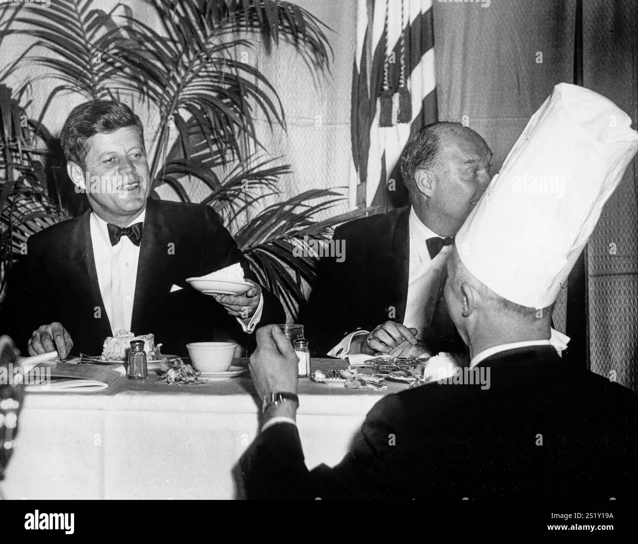 May 27 1961 President John F. Kennedy talks with a chef at his birthday ...