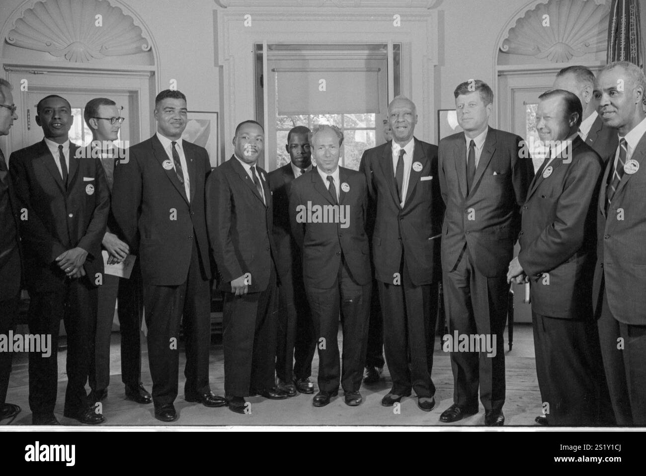 Civil Rights leaders with John F. Kennedy Stock Photo - Alamy