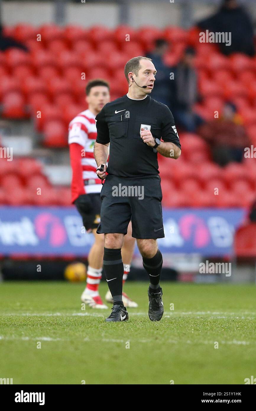 Eco - Power Stadium, Doncaster, England - 4th January 2025 Referee ...