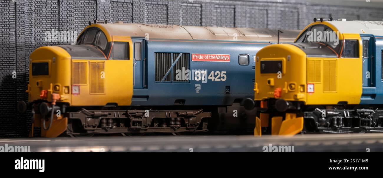Class 37 diesel locomotive 37425, Pride of the Valleys, 00 gauge scale ...