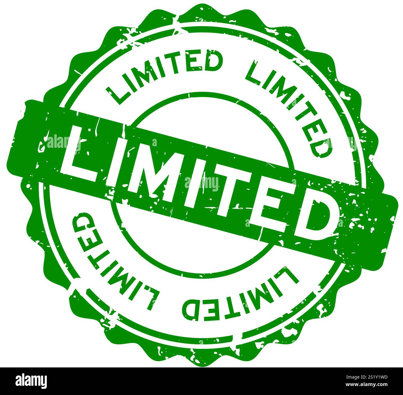 Grunge green limited word round rubber seal stamp on white background Stock Vector Image & Art ...