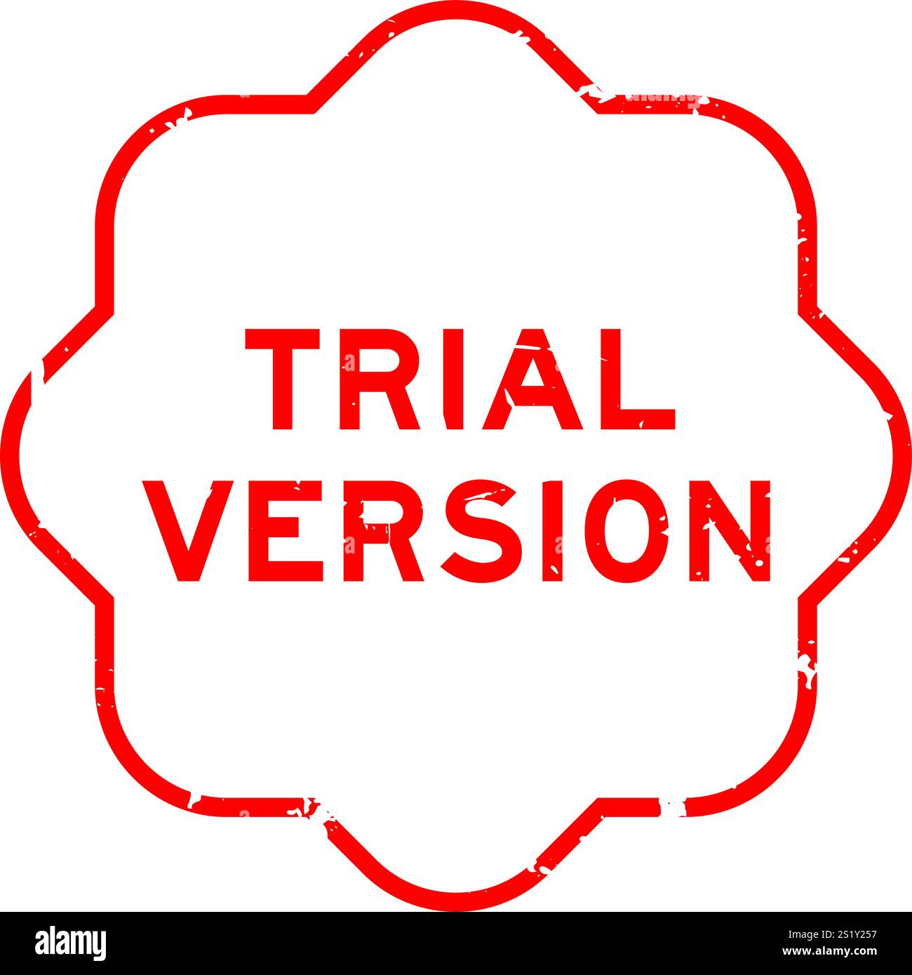 Grunge red trial version word rubber seal stamp on white background Stock Vector Image & Art - Alamy