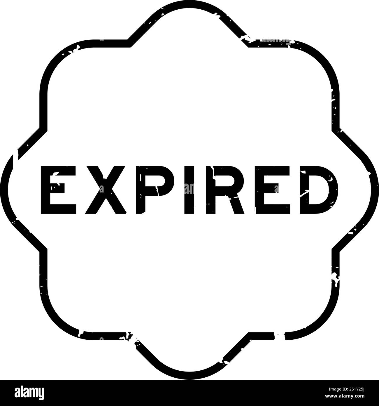 Grunge black expired word rubber seal stamp on white background Stock ...